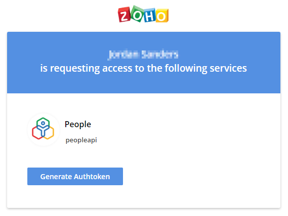 Connecting to Zoho People